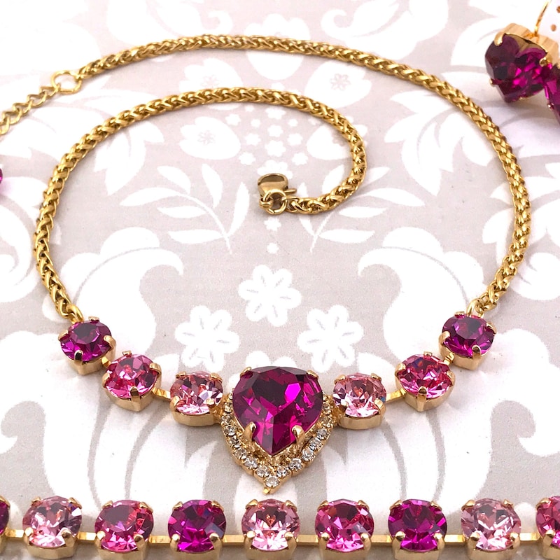 Fuschia Necklace - Etsy