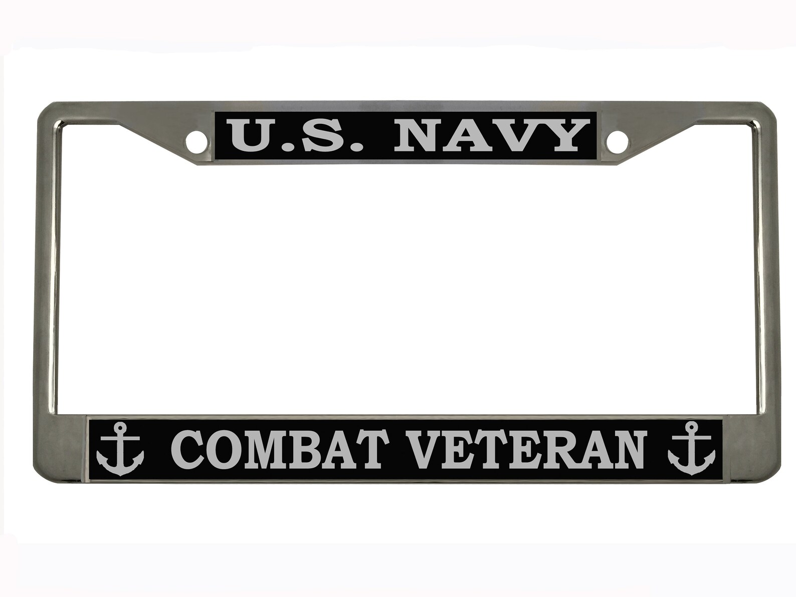 U.S. Navy Combat Veteran Stainless Steel Chrome Car License | Etsy