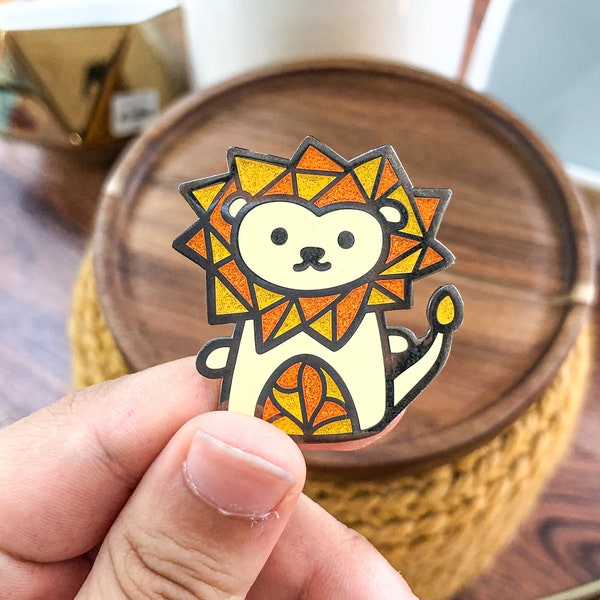 Lion Pin - Etsy