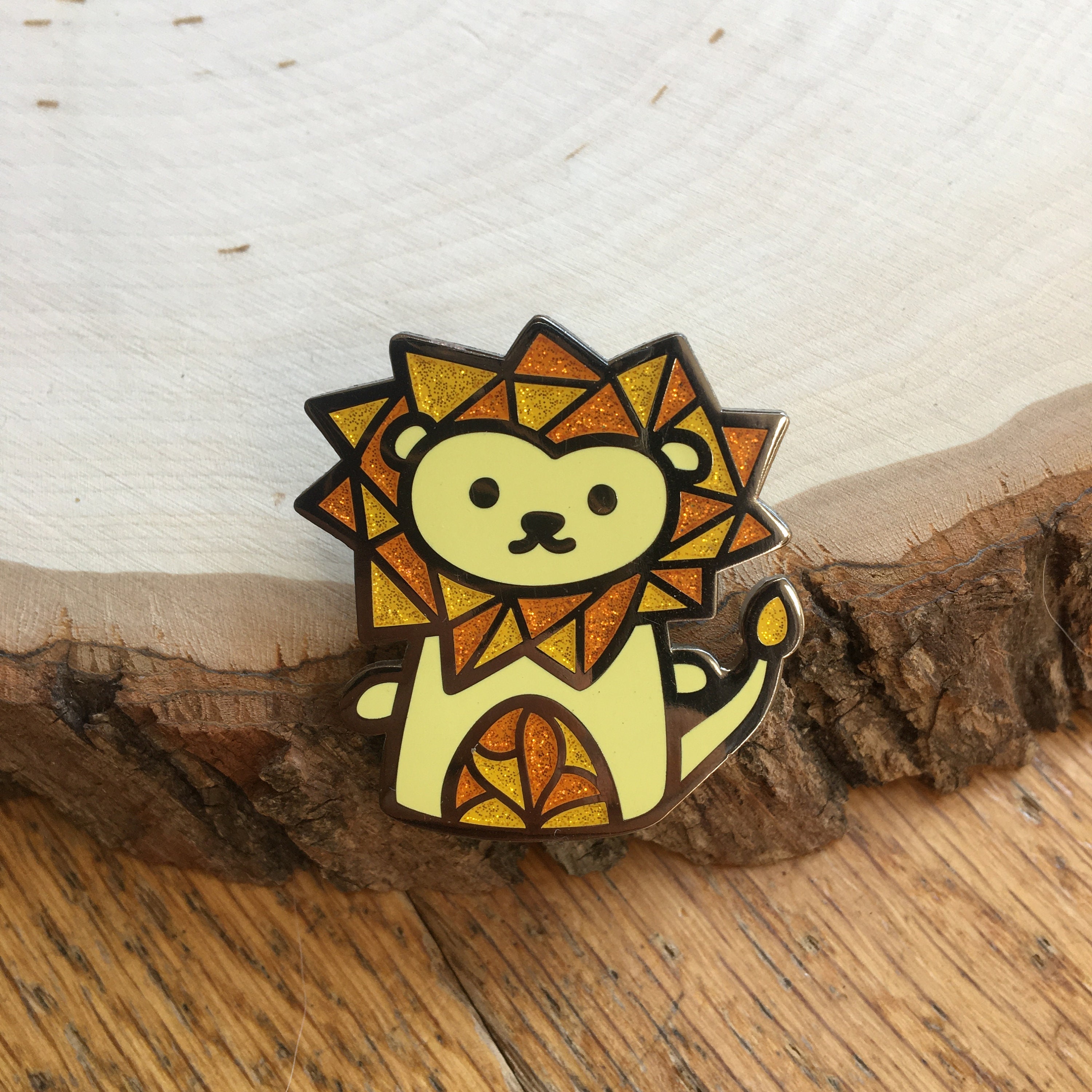 Lion Enamel Pin Enamel Pin. Cute Enamel Pin. Animal Pin. | Etsy