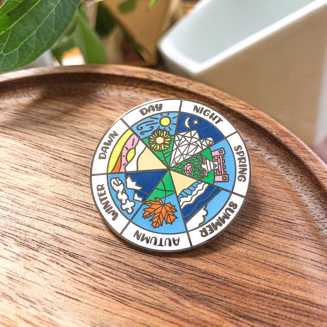 Seasons Bookish Enamel Pin | Book Enamel Pin. Book. Book Pin. Enamel ...