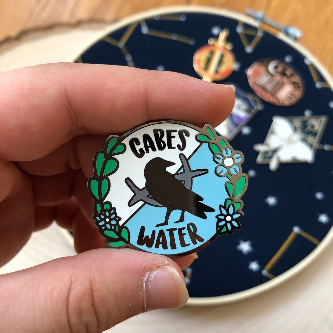 Bookish Enamel Pin Raven/ley Lines Book Enamel Pin. Enamel | Etsy