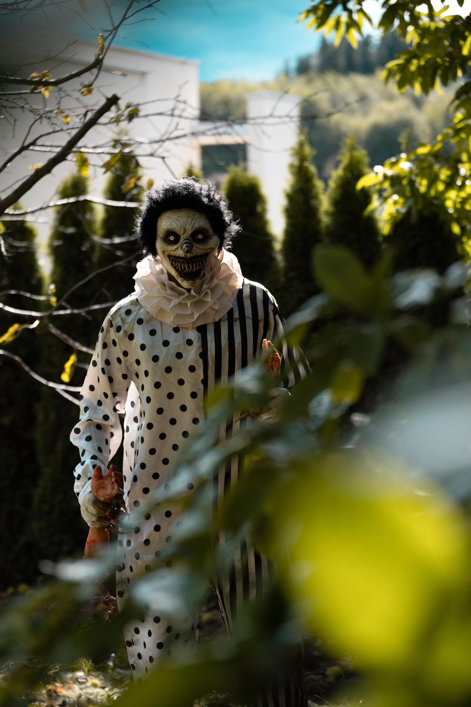 Terrifying Creepypasta Laughing Jack Clown Monster Costume Full Body ...