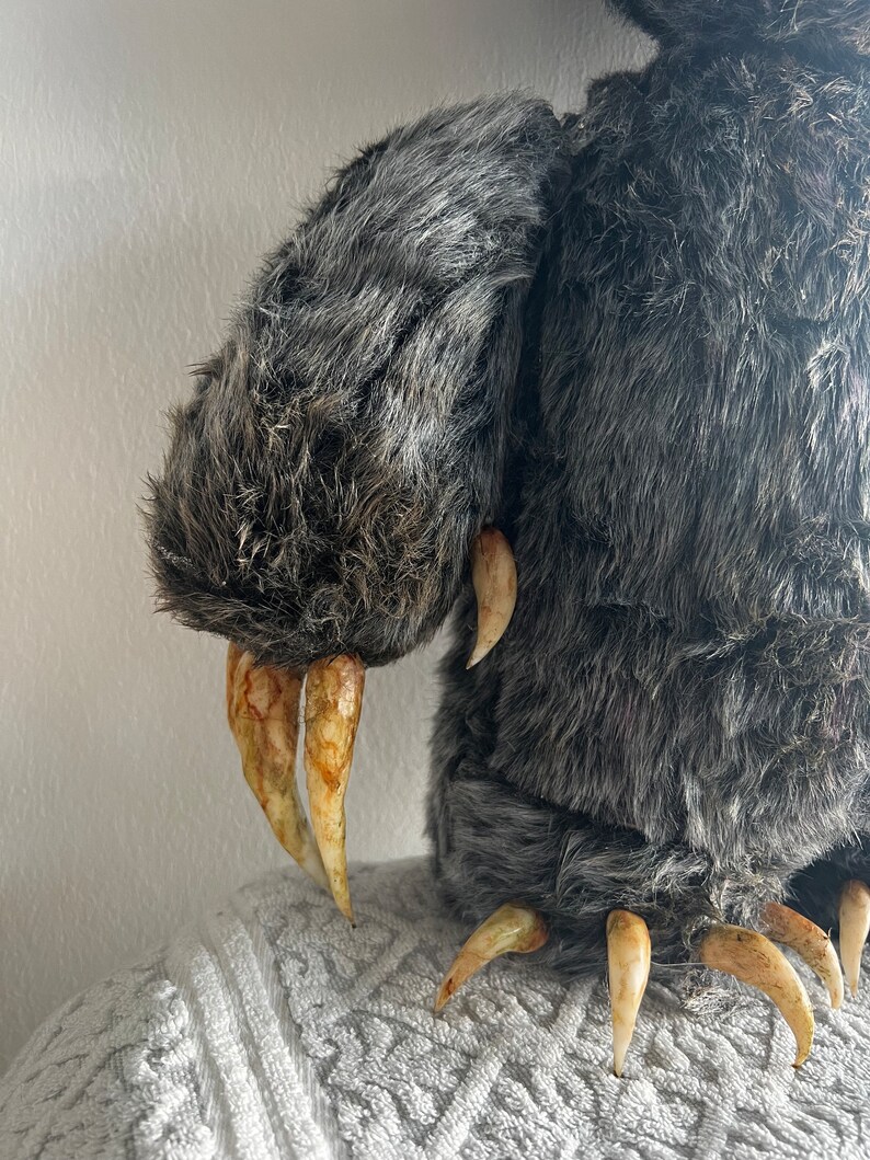 Bloodthirsty Grey Monster Teddy Bear Krampus Inspired Claws Horror ...