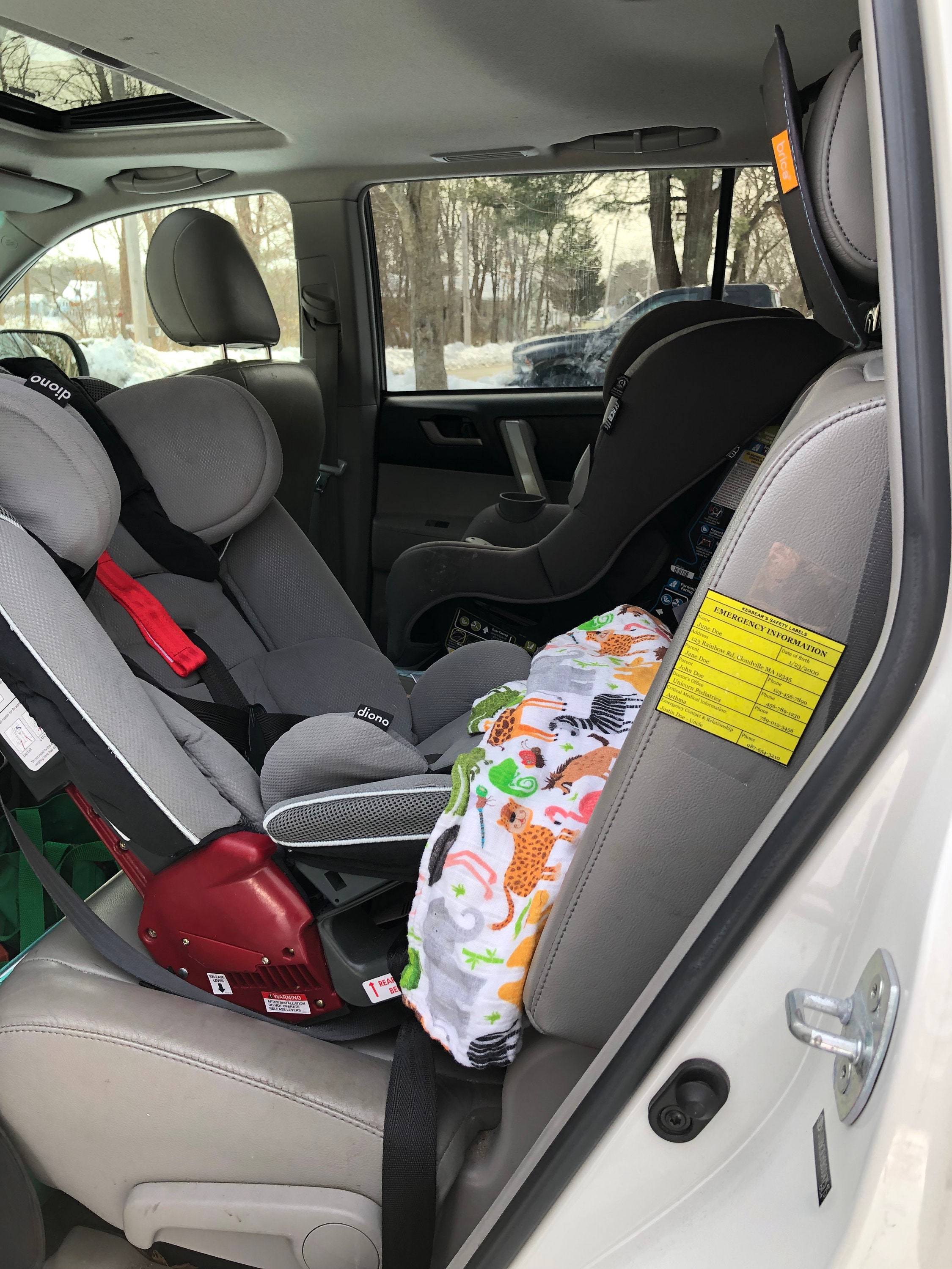 Blank Emergency Car Seat ID Label - Etsy