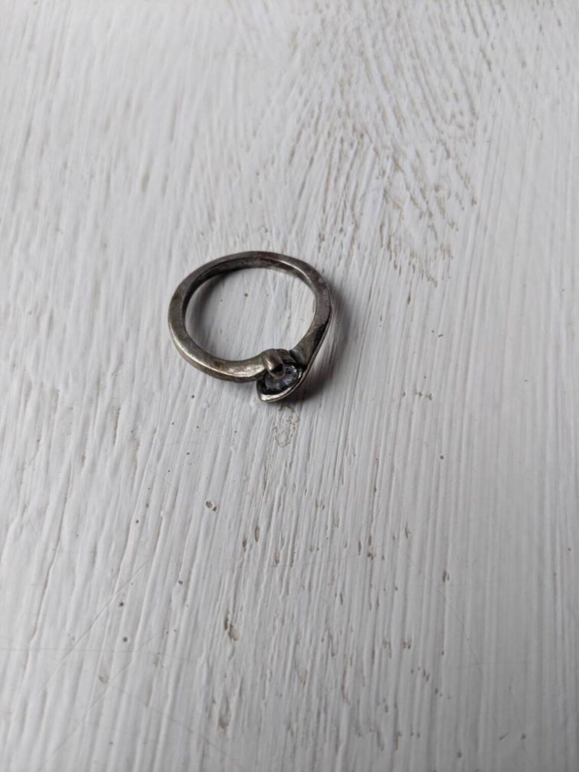 Solitaire White Stone Silver Ring Jewellery - Etsy