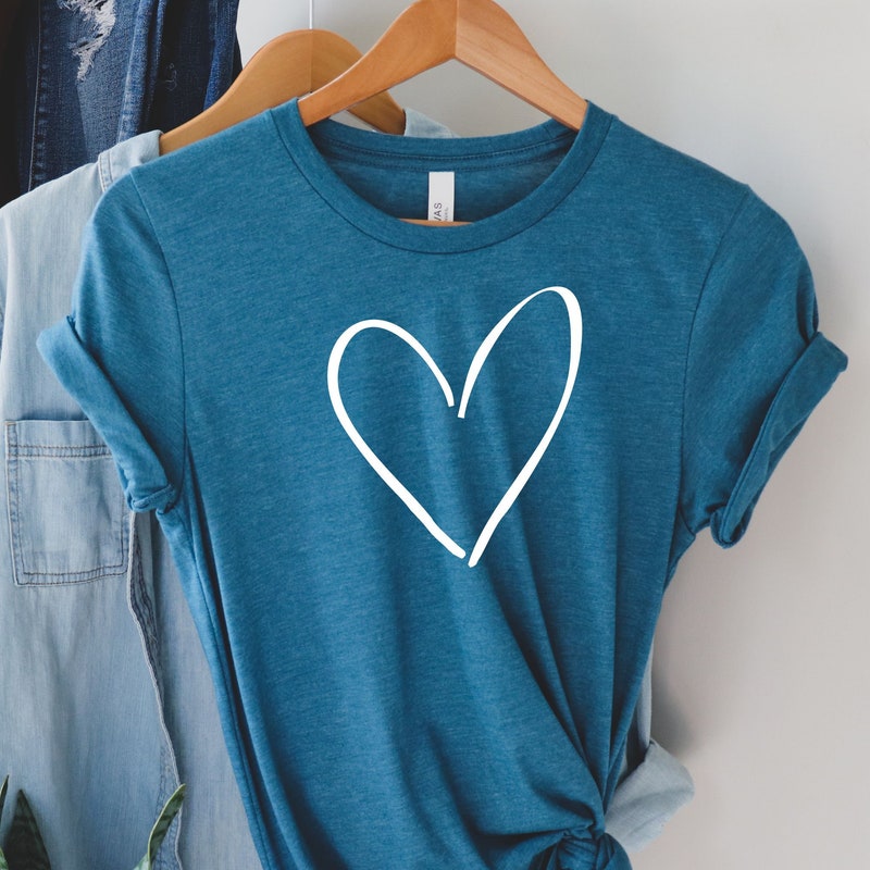 Heart T Shirt - Etsy