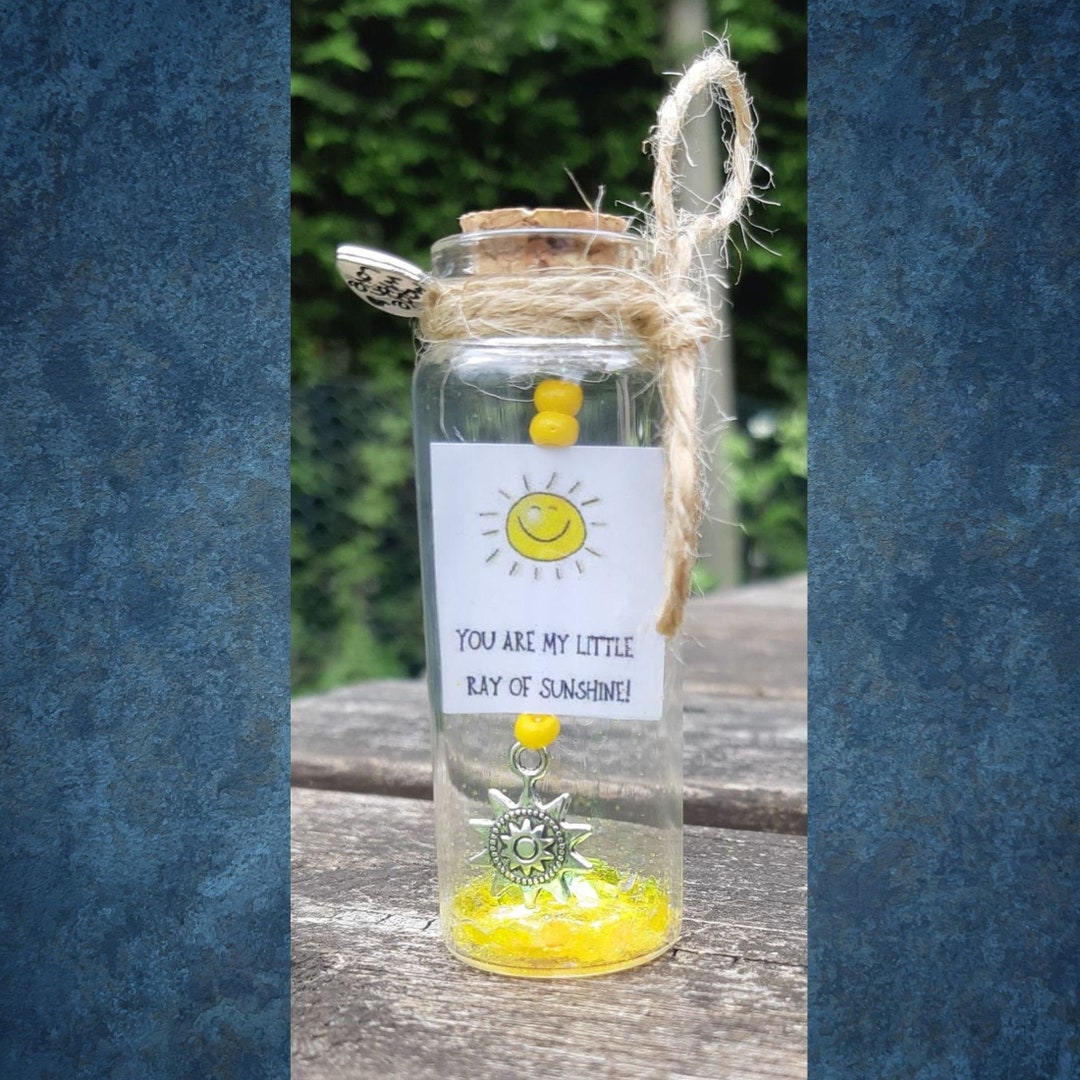 A Little Ray of Sunshine, Custom Message Bottle, Unique Gift, Message ...