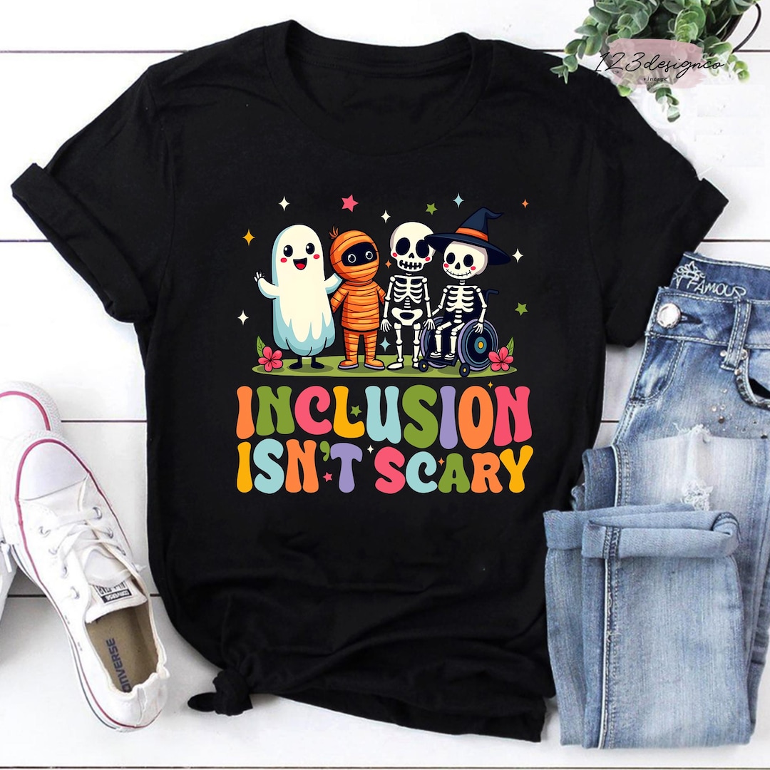 Inclusion Isn't Scary Vintage T-shirt, Sped Teacher Shirt, Inclusion ...