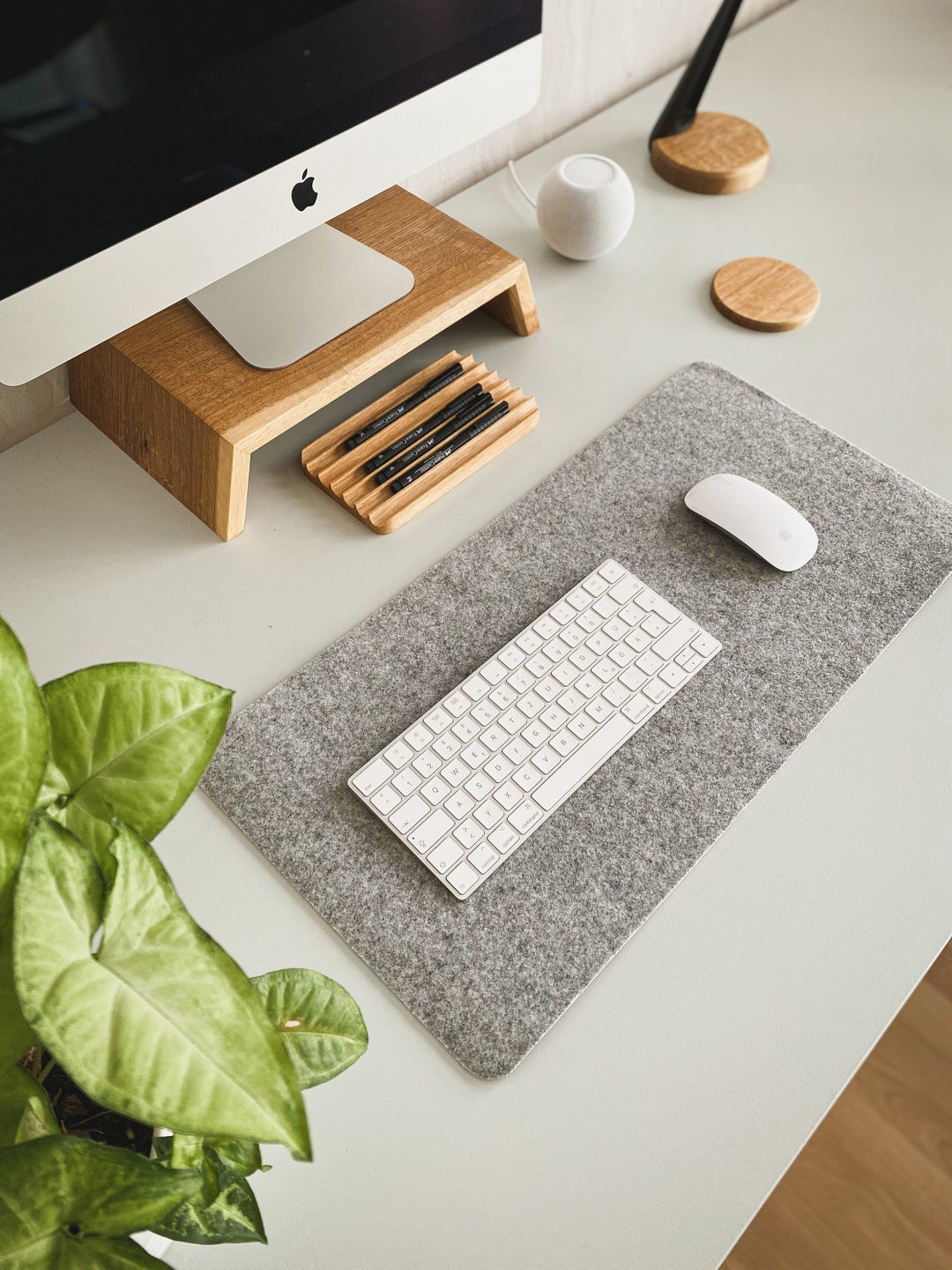 Felt and Cork Desk Pad I Desk Mat I Home Office - Etsy