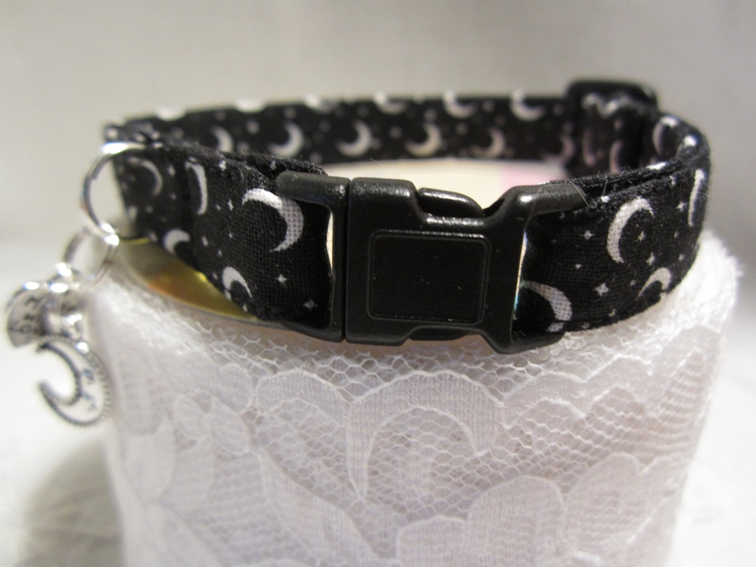 Midnight Celestial Moon Soft Cat Collar - Etsy