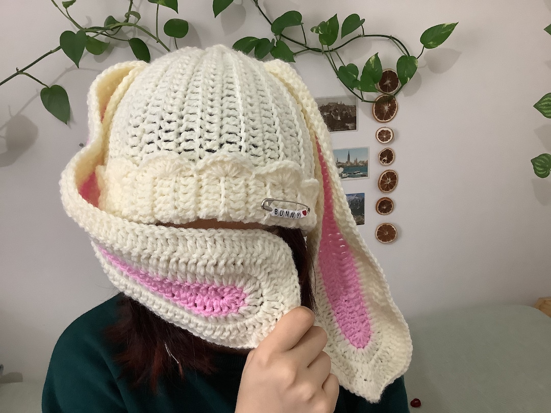 Bunny Beanie, Bunny Ears Beanie, Bunny Ears Hat, Ear Flop Hat, Beanie ...