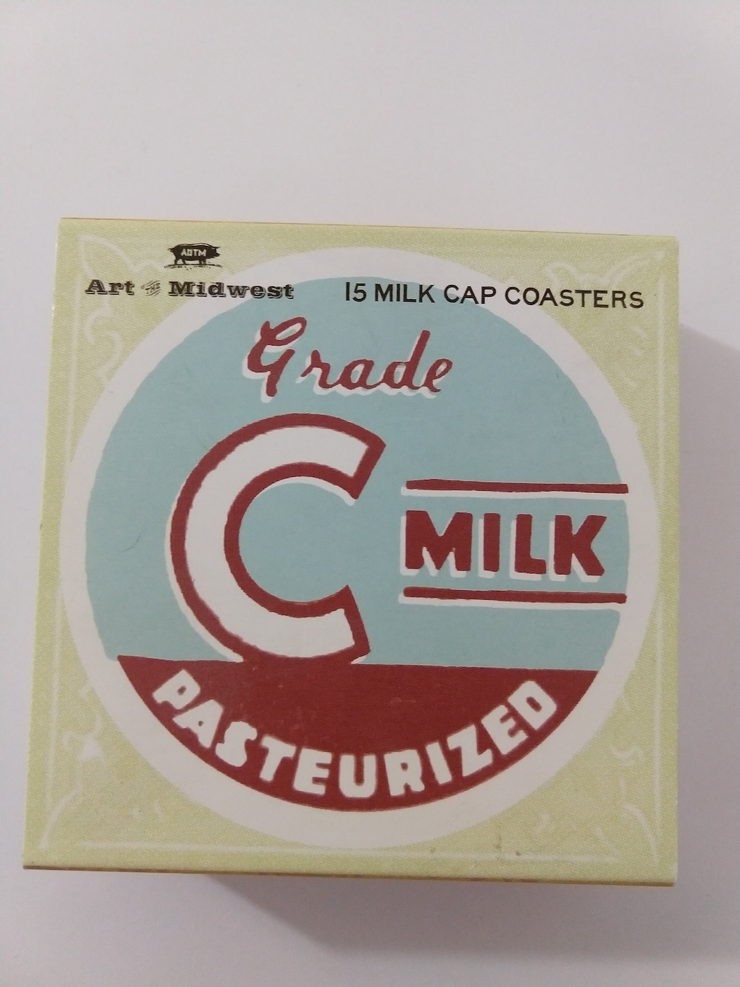 Vintage Coasters Milk Cap Cardboard Coaster Set of 15 Nostalgic Country ...