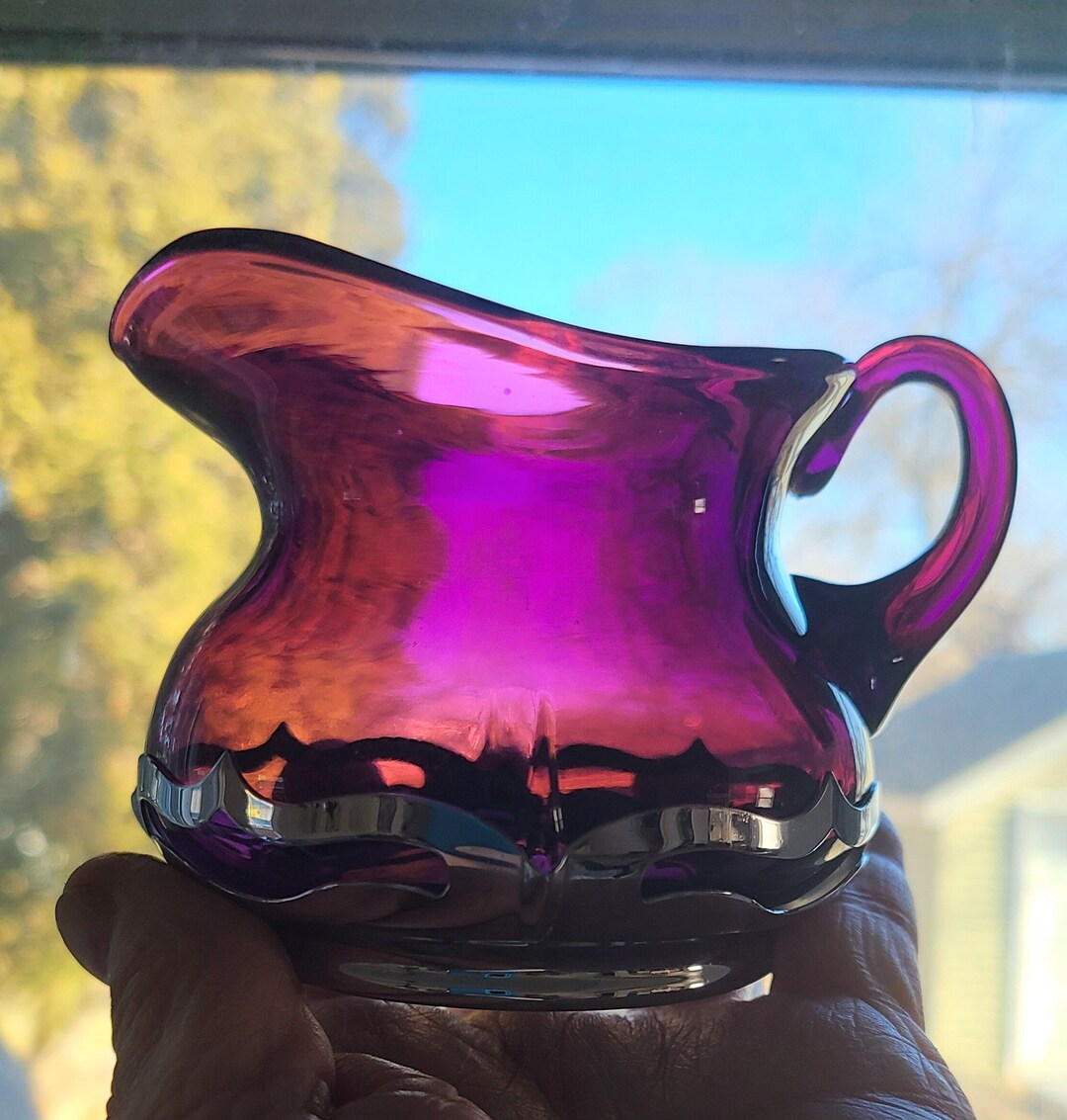 Art Deco Krome Kraft Farber Brothers Purple Creamer Pitcher Syrup ...