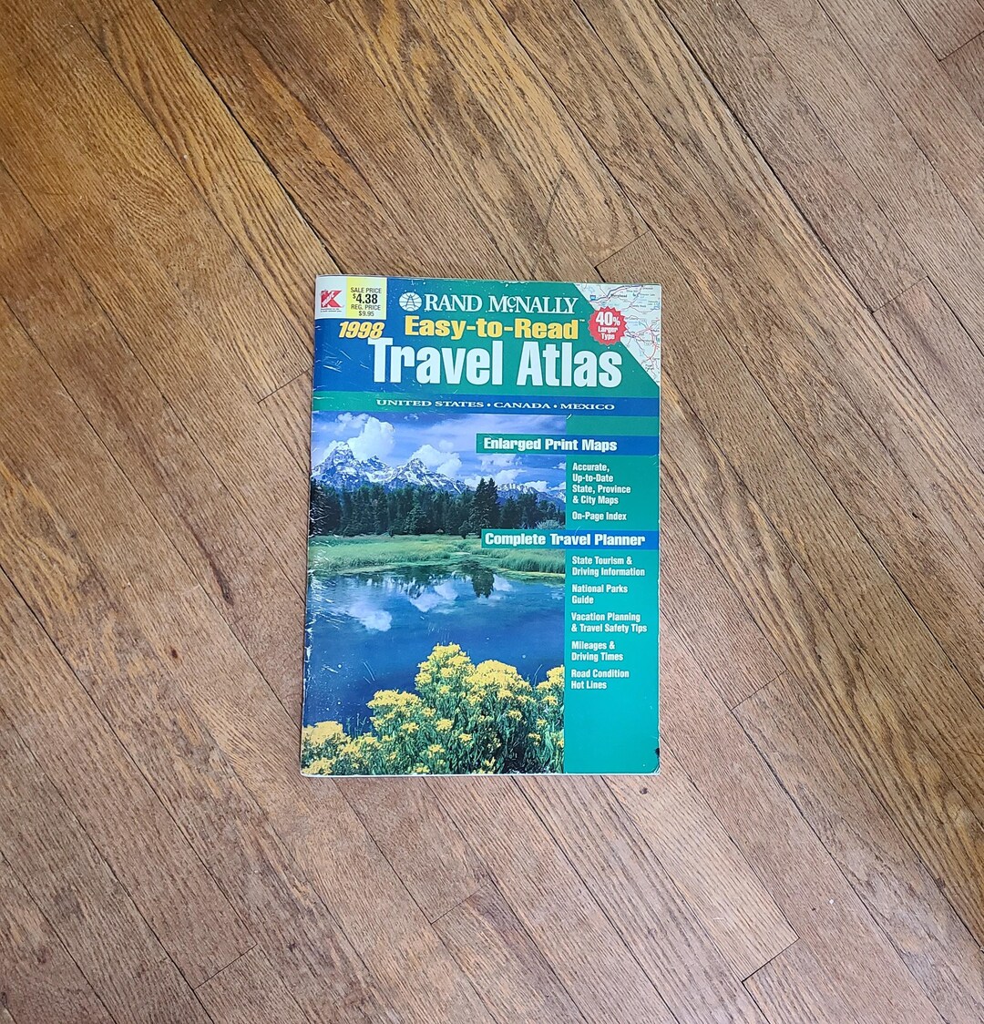 Rand Mcnally Travel Atlas 1998 Maps of USA Canada Mexico Old School ...