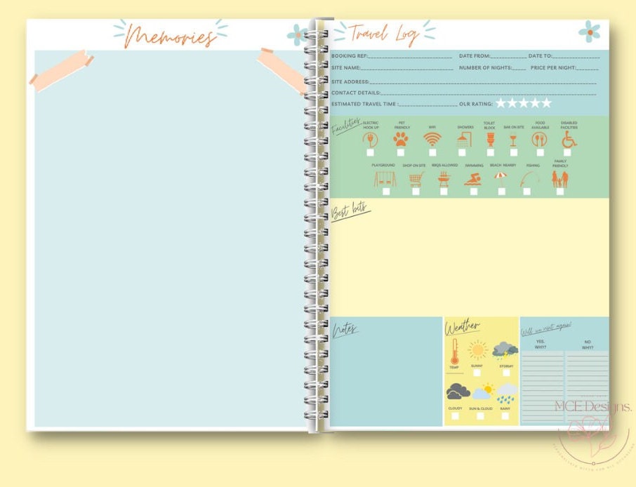 Motorhome Travel Journal - Personalised A5 Travel Notebook, Caravan ...