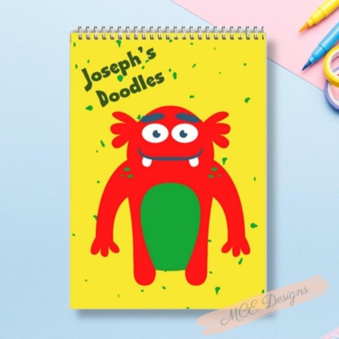 Mr Monster Personalised A4 Sketch Pad / Drawing Book/ Art Pad. MONSTERS ...