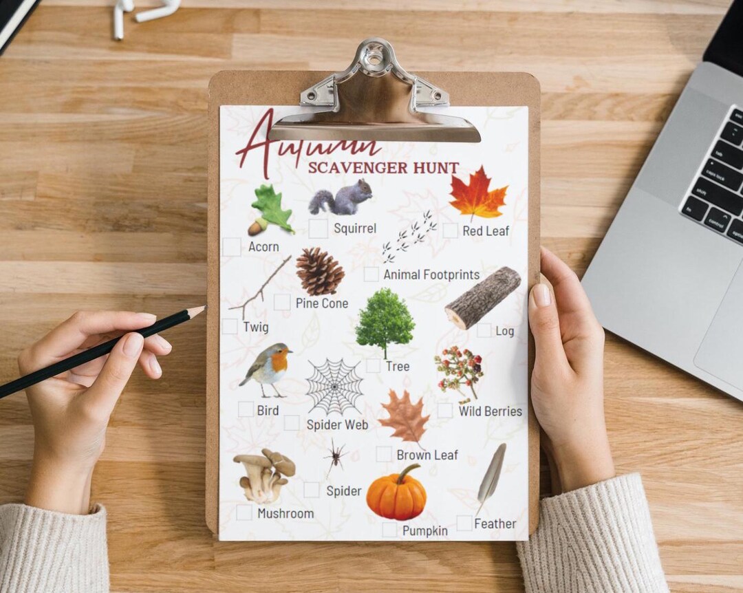 Autumn Scavenger Hunt Activity for Children. Outdoor Activity for Kids ...