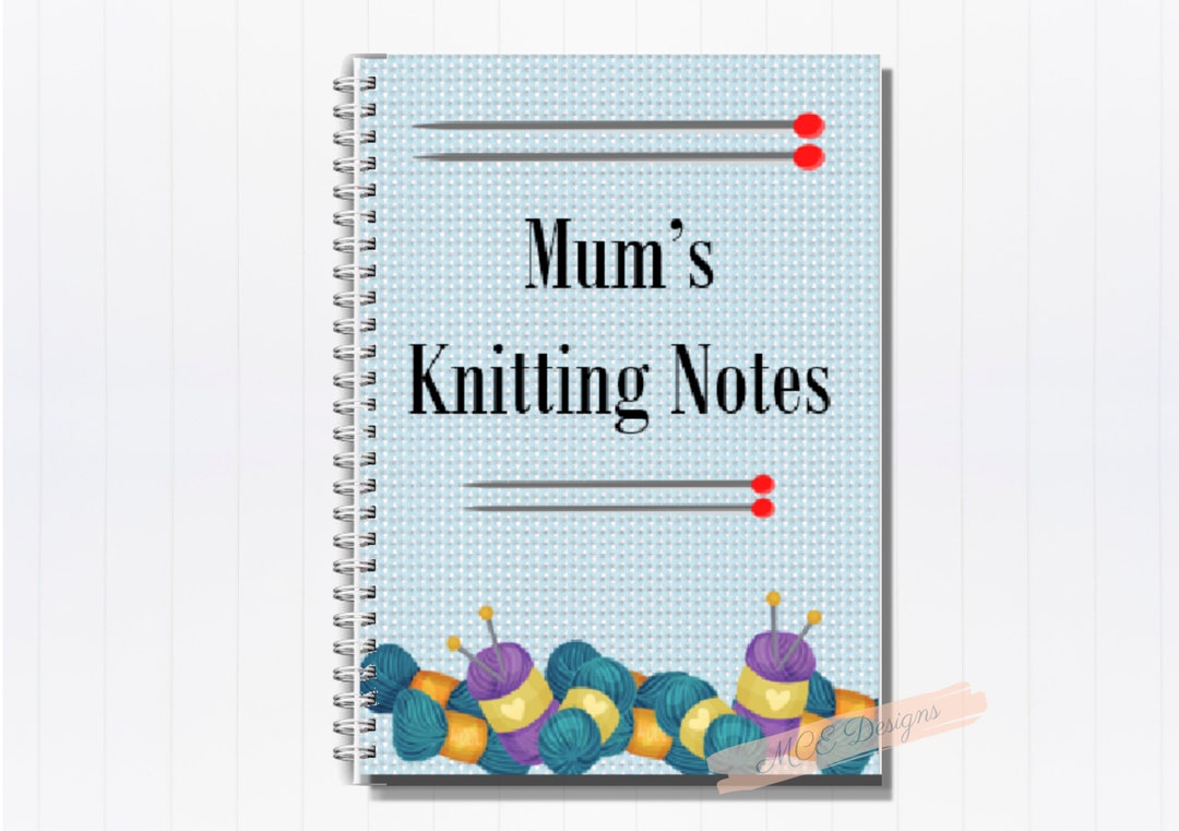 Knitting Notes,a5 Personalised Notebook/journal/personalised Gift ...