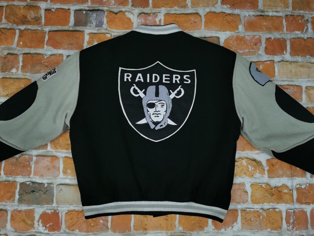 Los Angeles Raiders La Varsity College Jacket Vintage Campri Black ...