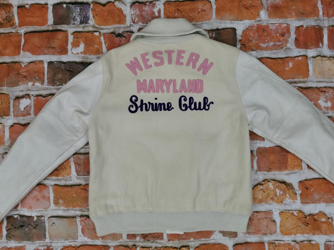 Franklin and Marshall Varsity Women's Collge Jacket White Leather ...