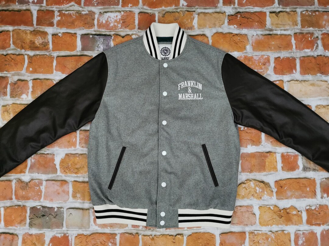 Franklin and Marshall Varsity College Jacket Brown Gray Caual High ...