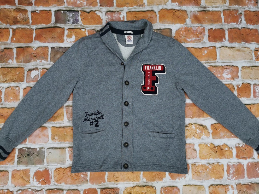 Franklin and Marshall High School Cardigan Sweater Football Casual Gray ...