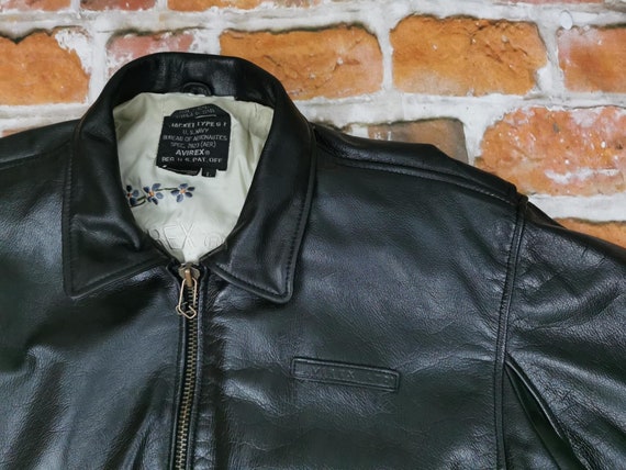 Avirex Usa G1 Vintage Pilot Leather Jacket Black Air … - Gem