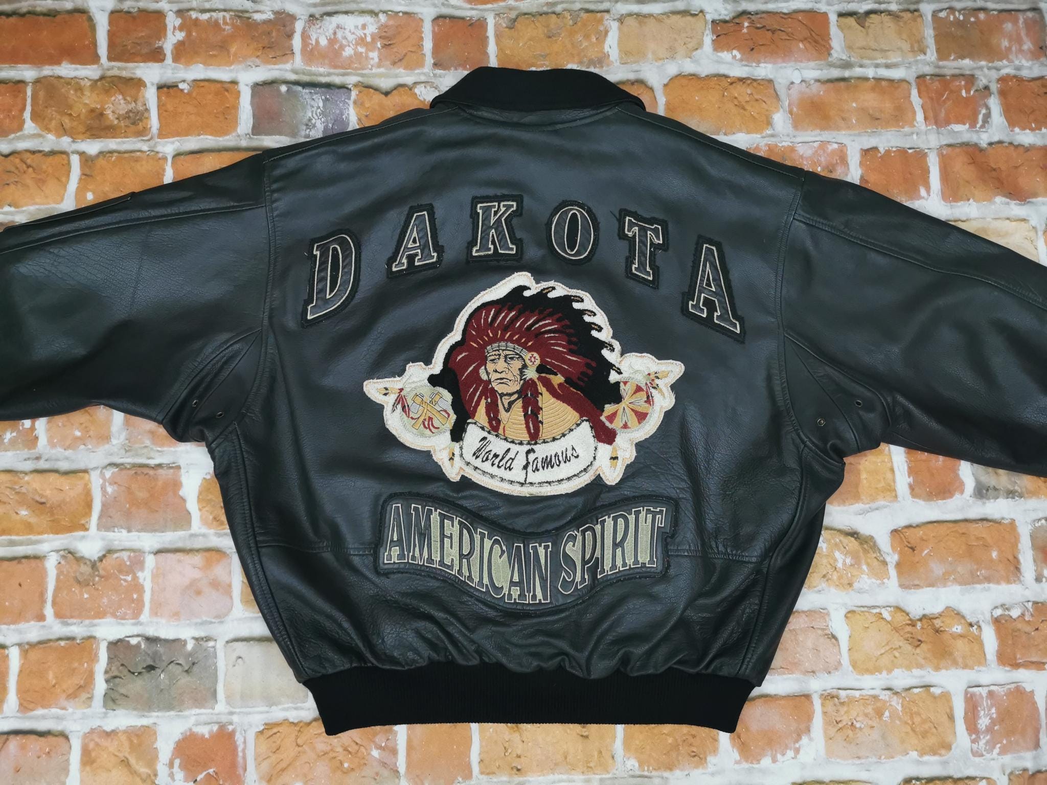 American Spirit Leather Jacket - Etsy American Spirit Leather Jacket - Etsy