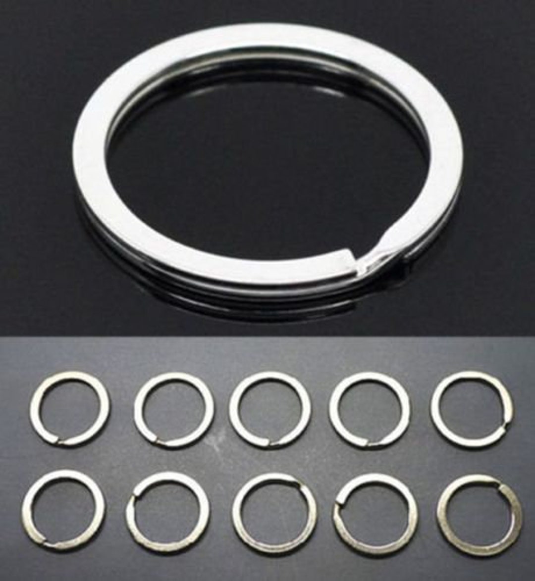 Heavy Duty Silver Stainless Steel Split Ring 30 Mm (1.2 Inch) Diameter ...