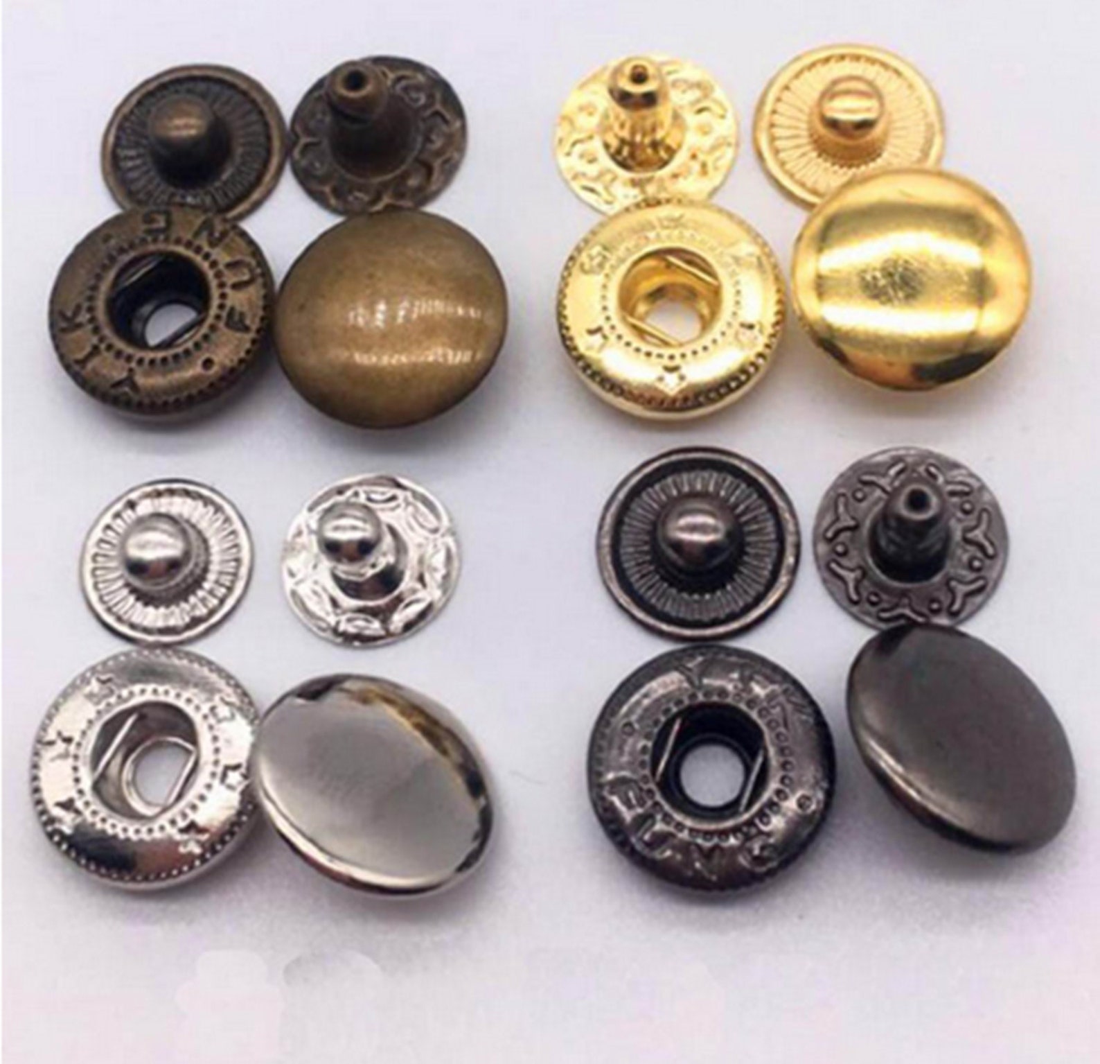 Premium 8mm 5/16 Metal Rivet Buttons Poppers Snap - Etsy