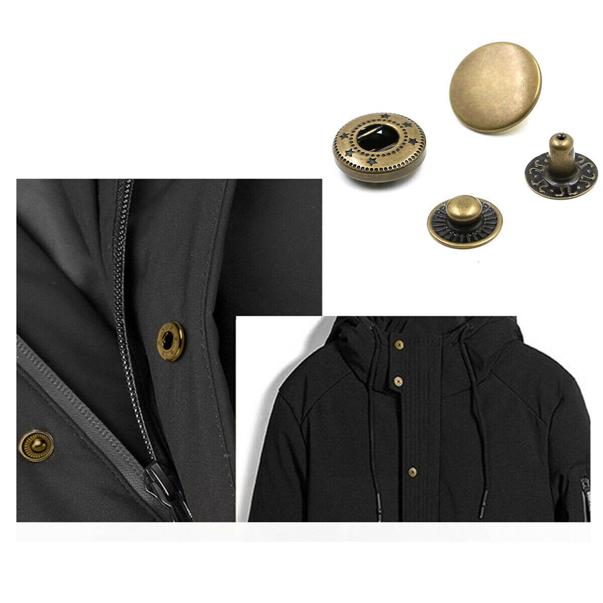 Premium 12.5mm 1/2 metal Rivet Buttons Poppers Snap - Etsy