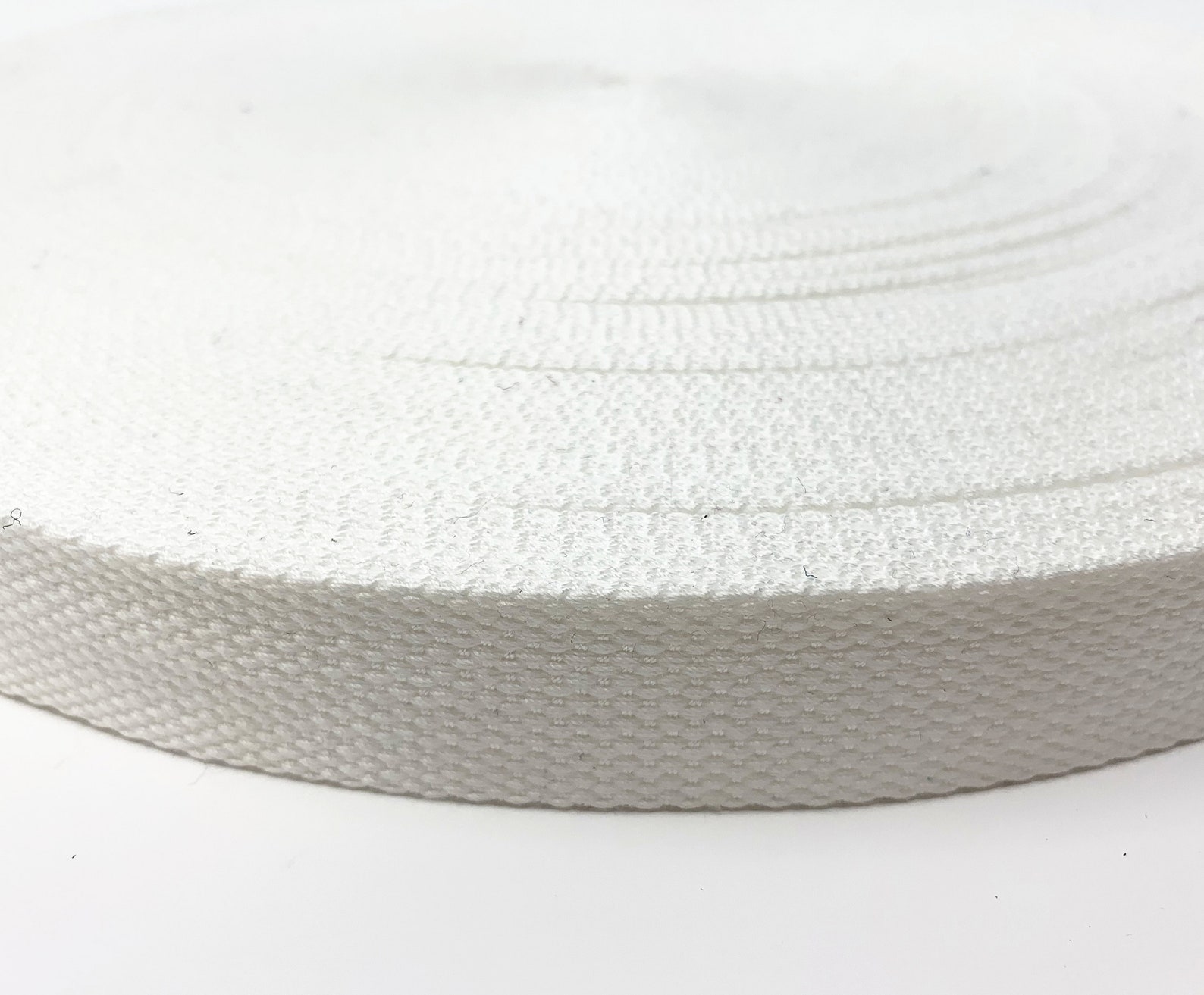 White Cotton Webbing - 1 Inch (25 Mm) Heavy Weight Cotton Webbing (5 ...
