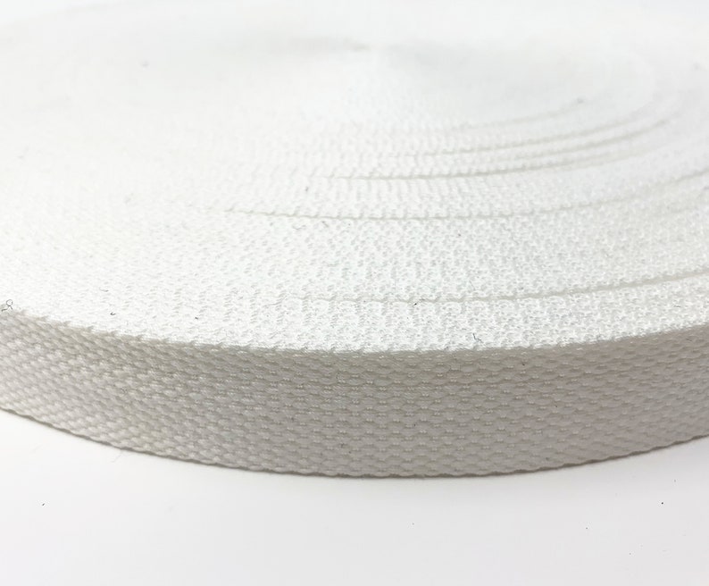 White Cotton Webbing 1 Inch 25 Mm Heavy Weight Cotton - Etsy