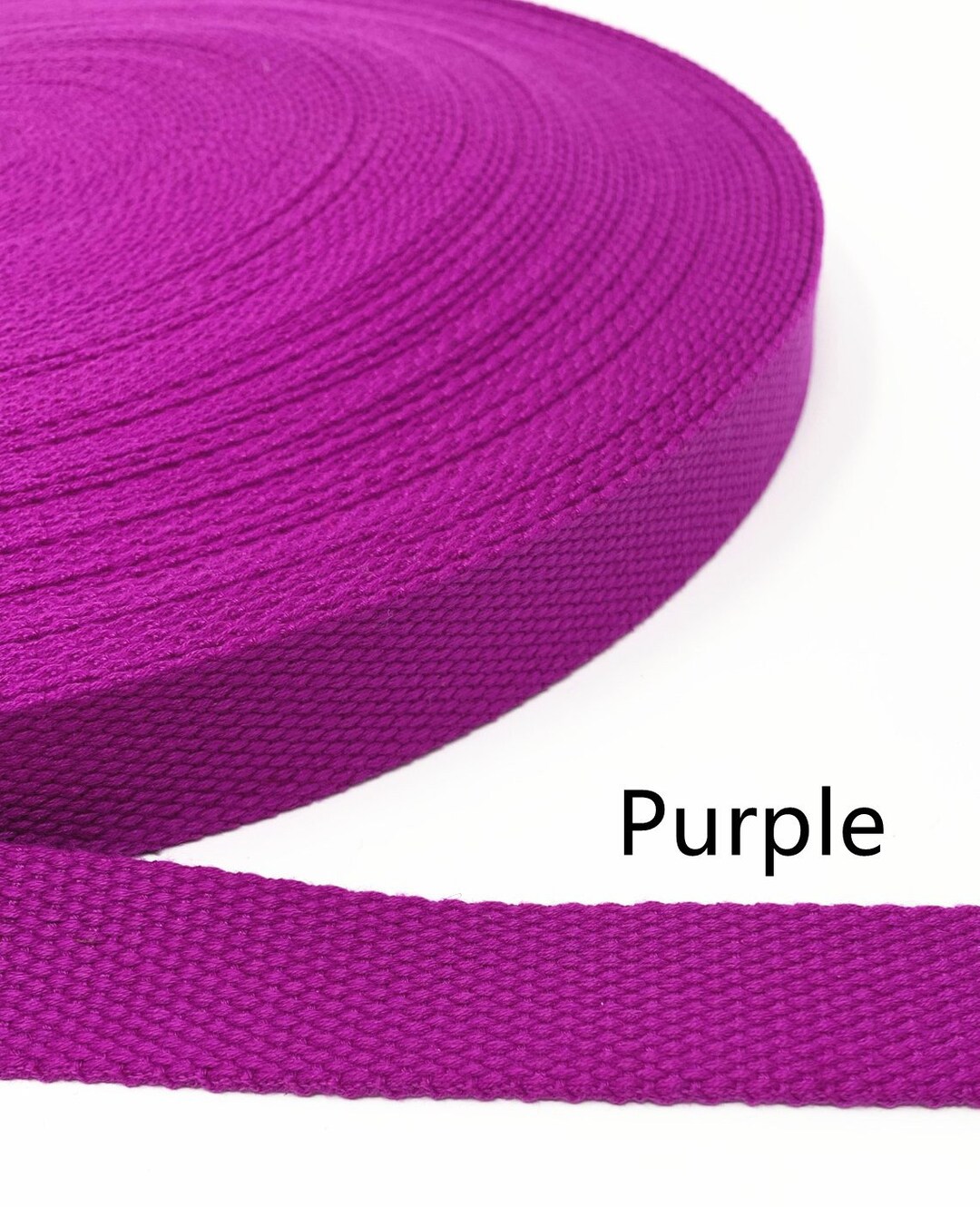 Purple Cotton Webbing - 1 Inch (25 Mm) Heavy Weight Cotton Webbing (5 ...
