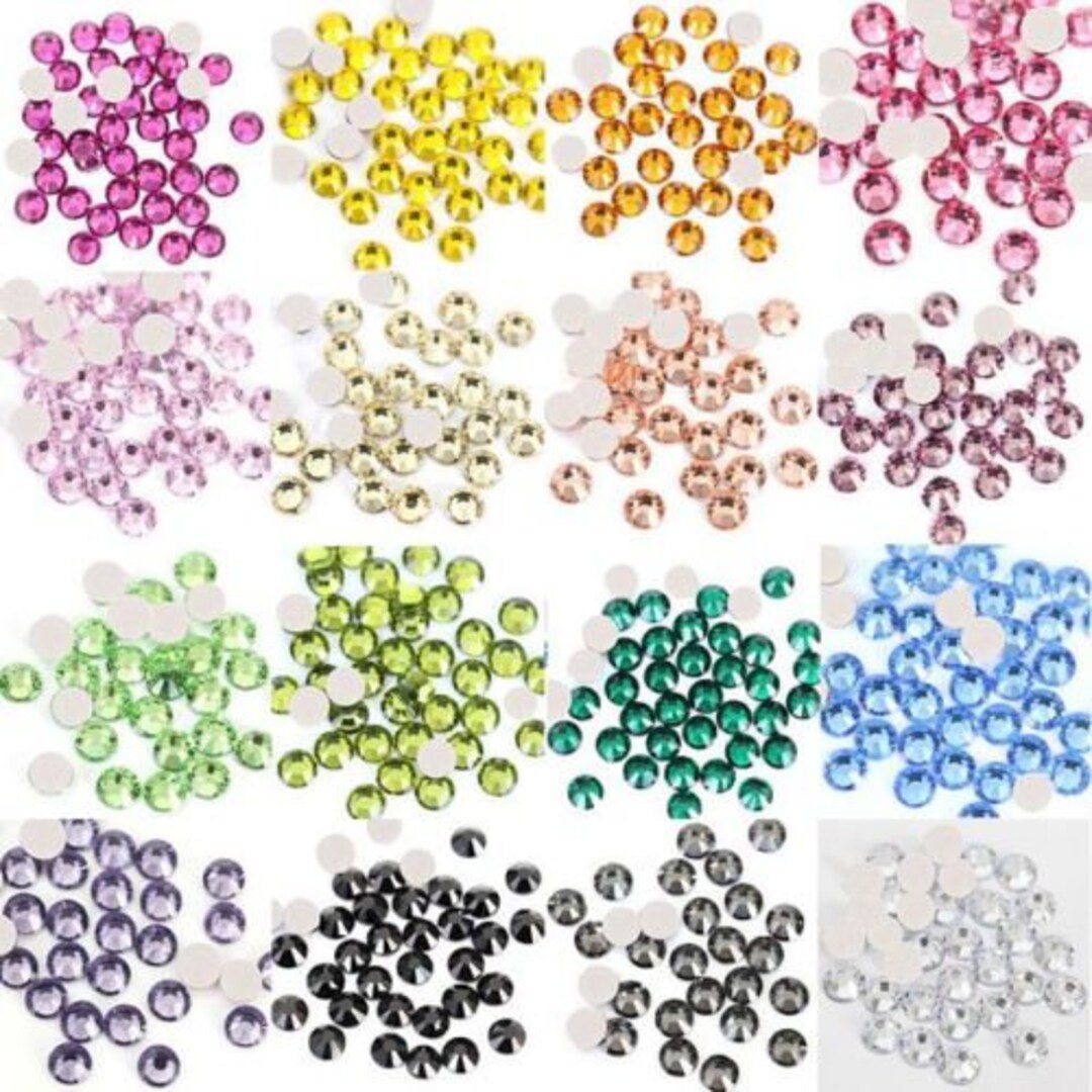SS12 3mm Bling Flat Back Rhinestone Non Hot Fix Glue On - Etsy