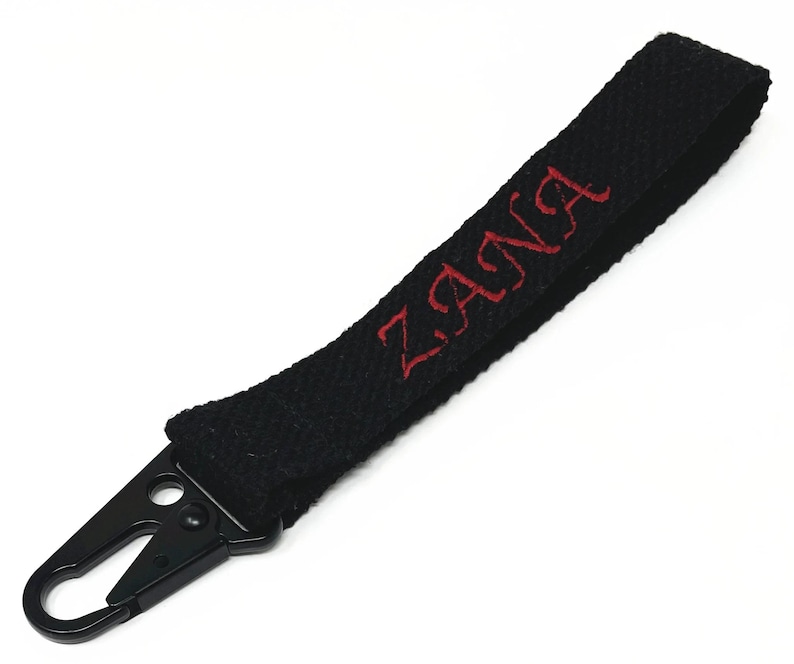 Embroidered Heavy Duty Key Fob, Monogrammed Personalized Custom ...