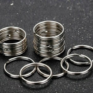 Premium Pack 20/25/30 Mm Key Rings Chains Split Ring Hoop Metal Steel ...