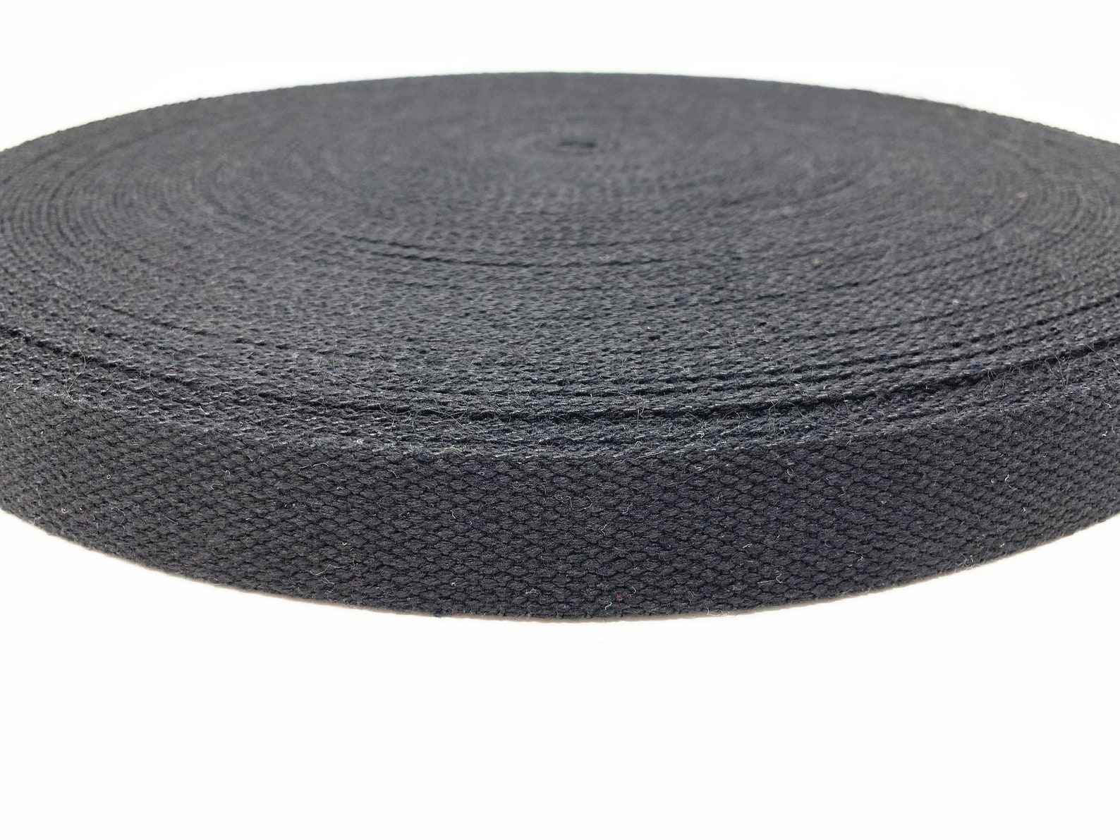 Black Cotton Webbing 1 Inch 25 Mm Heavy Weight Cotton | Etsy