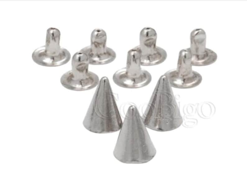 8mm 6mm Cone Rivets Studs Punk Rock Rivet DIY Leather Craft Stud ...