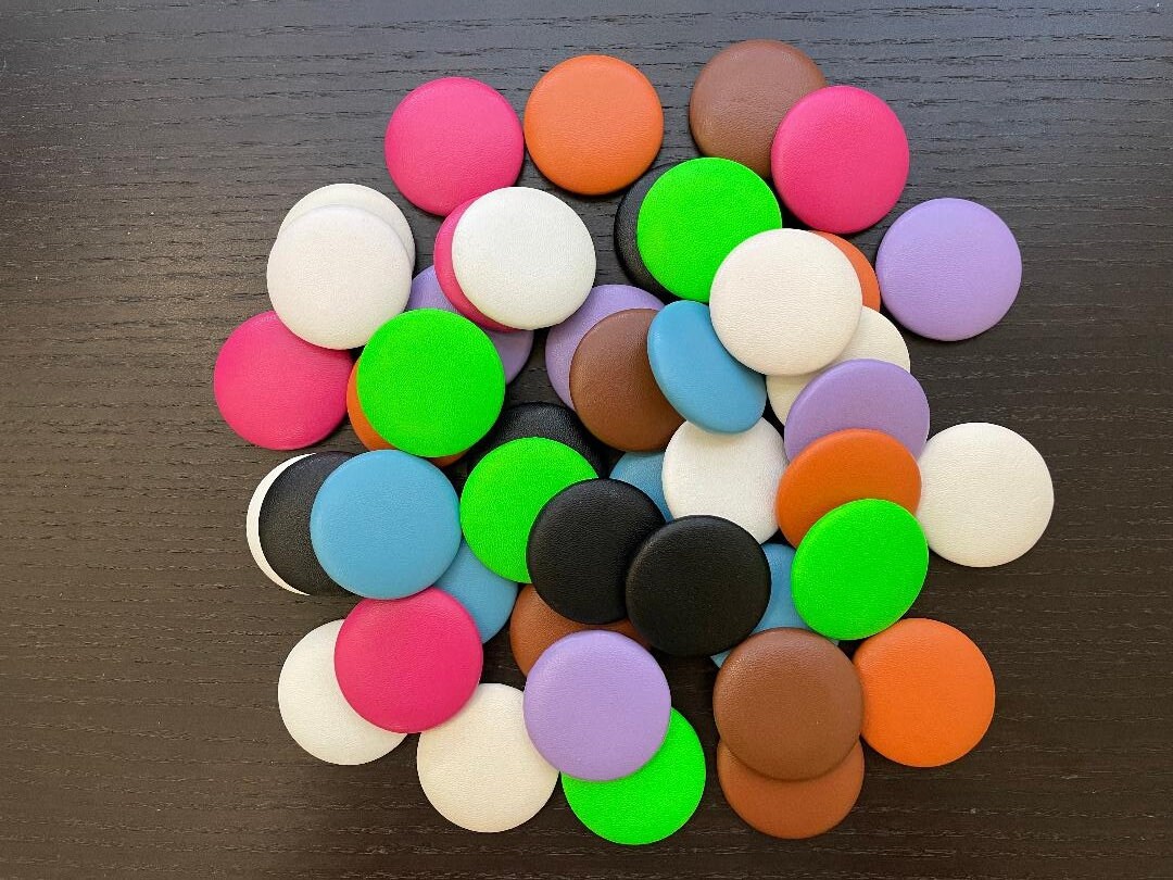 Leather Covered Flat Back Buttons Large Size for DIY Accessories ...