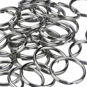 Premium Pack 20/25/30 Mm Key Rings Chains Split Ring Hoop Metal Steel ...