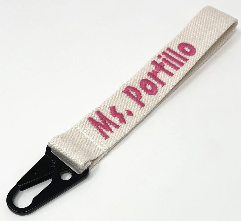 Embroidered Heavy Duty Key Fob, Monogrammed Personalized Custom ...