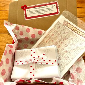 Redwork Boxed Quilt Pattern - Etsy