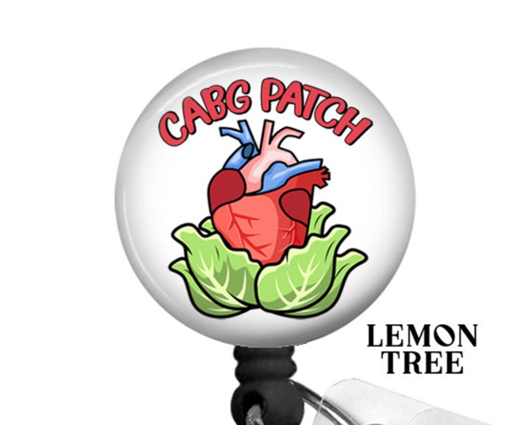 Funny Cardiac CABG Patch Nurse Badge Reel Retractable Badge Holder ...
