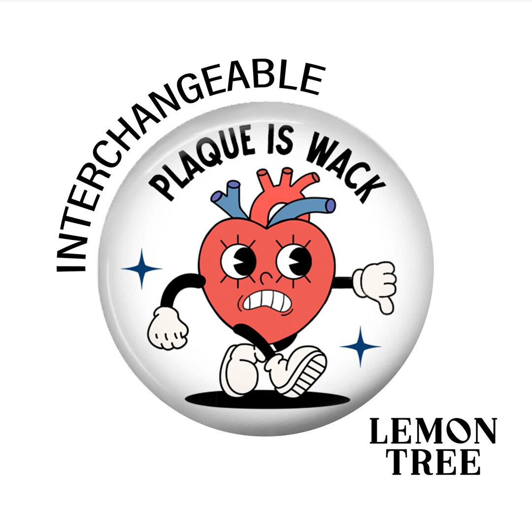 Cardiac plaque is Wack Medical Humor Heart Interchangeable Badge Reel ...