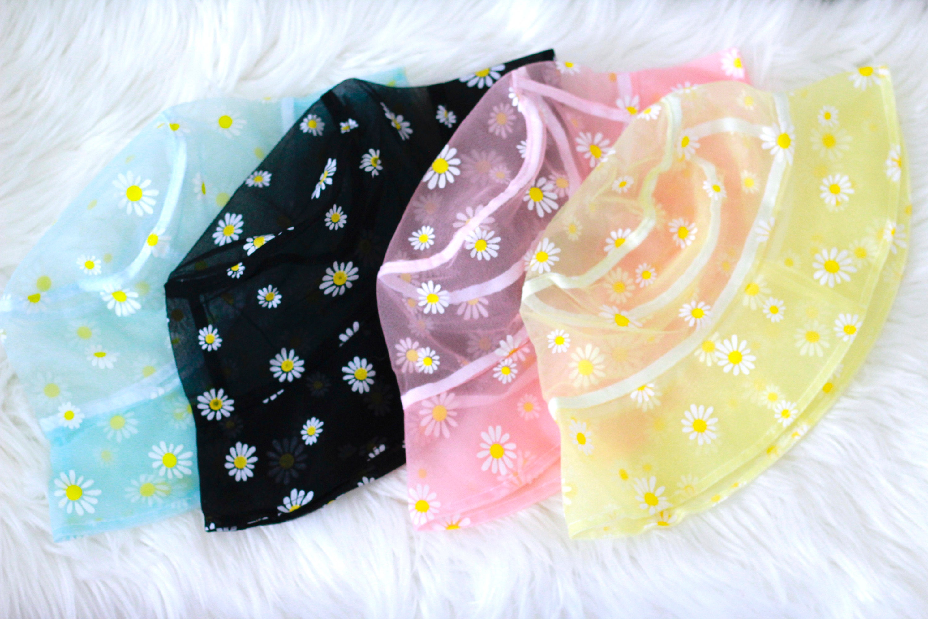 Sheer Bucket Hats Daisy Bucket Hats Flower Bucket Hat - Etsy