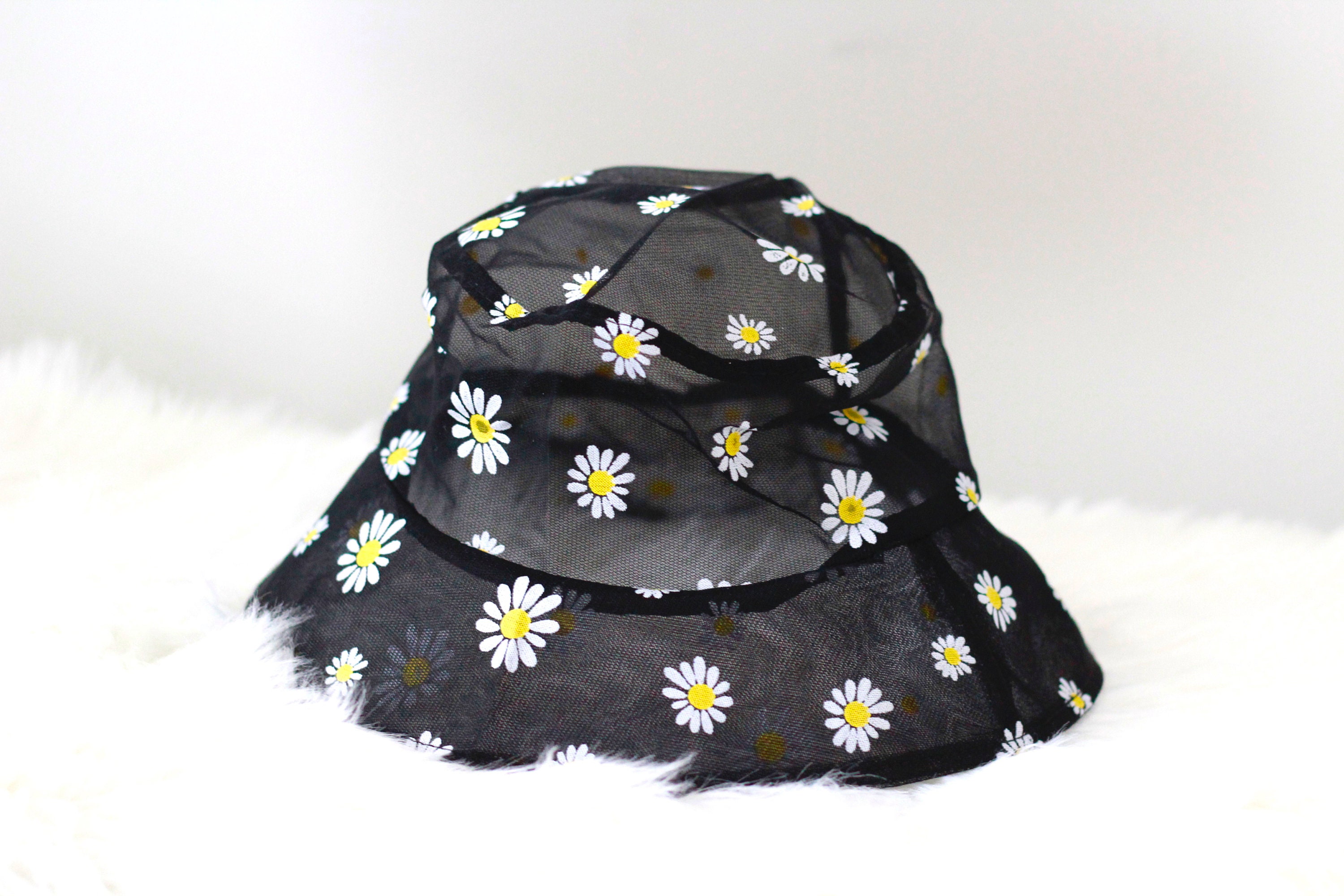 Sheer Bucket Hats Daisy Bucket Hats Flower Bucket Hat - Etsy