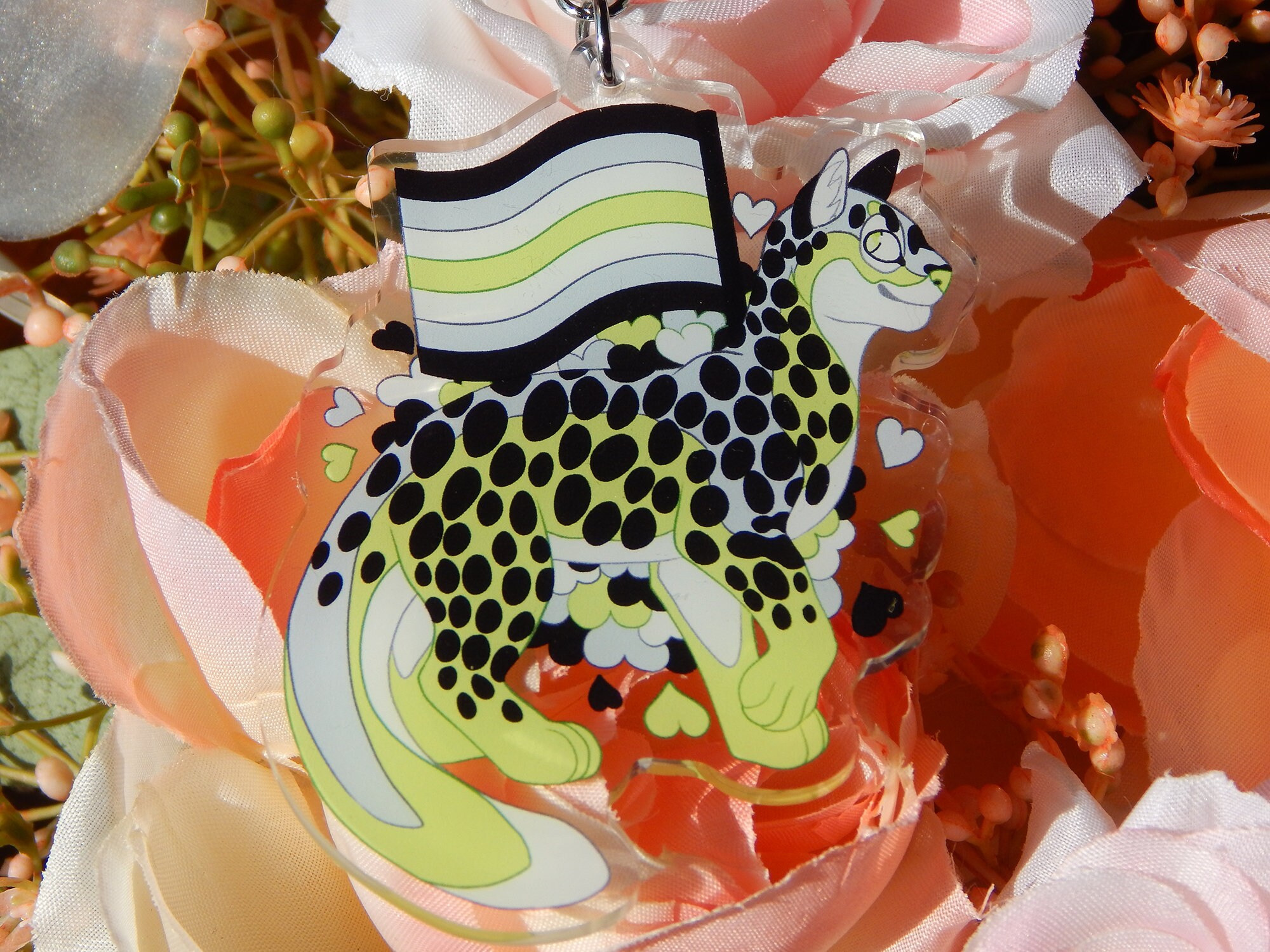 Agender African Golden Cat Pride Wildcat Charm | Etsy