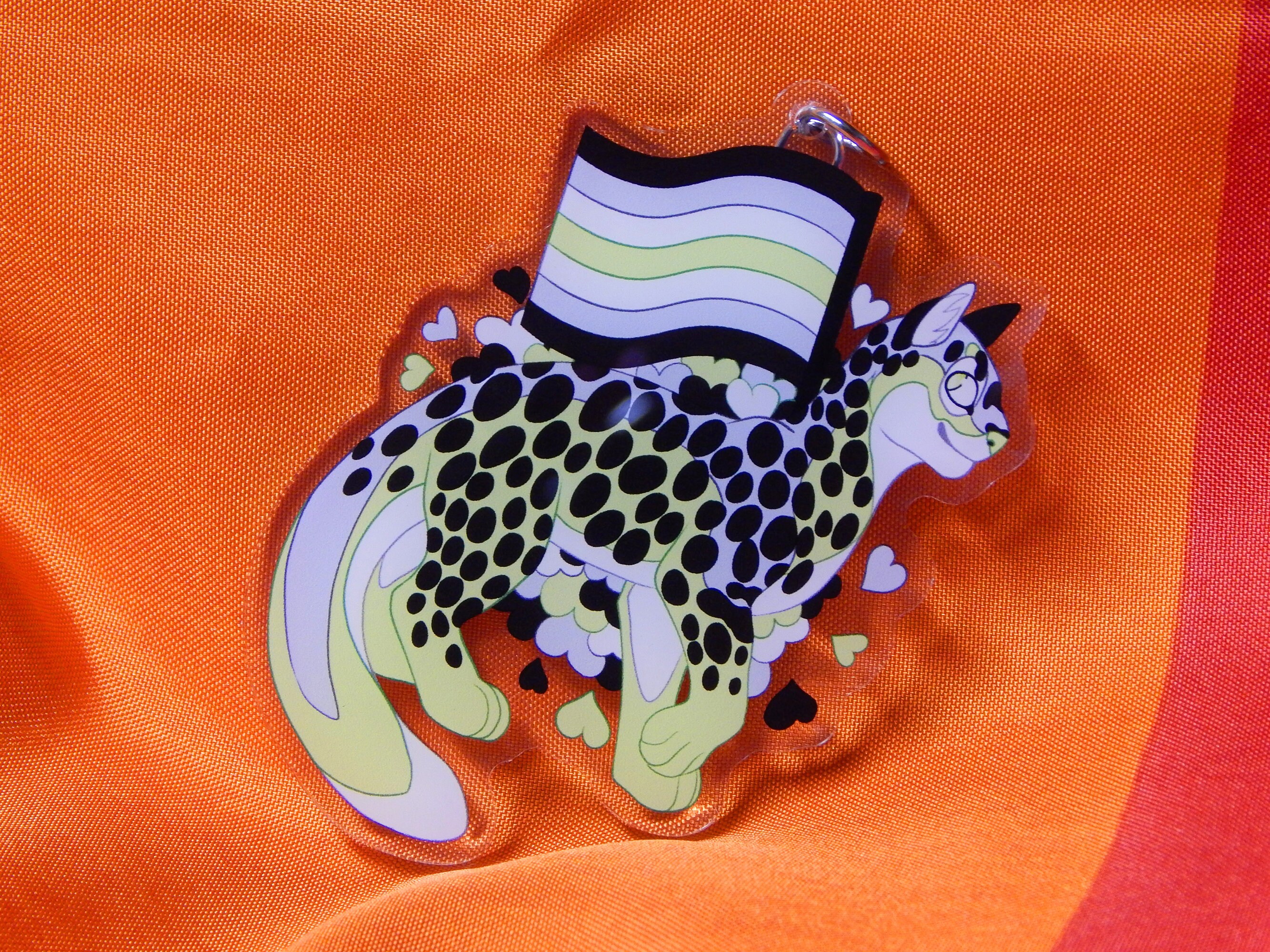 Agender African Golden Cat Pride Wildcat Charm | Etsy